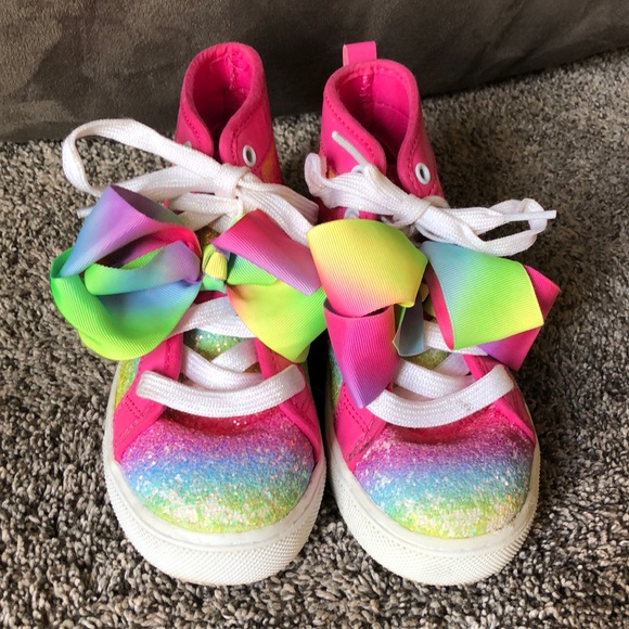 JoJo Siwa | Shoes | Jojo Siwa Rainbow Sparkles High Top Sneakers Size ...